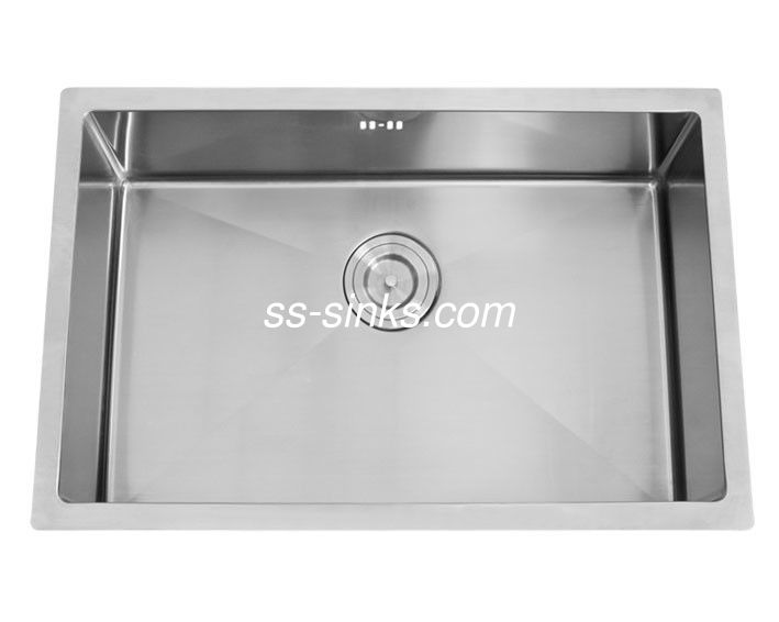 10mm Rounded Corner Deep Single Bowl Kitchen Sink With Right Angle
