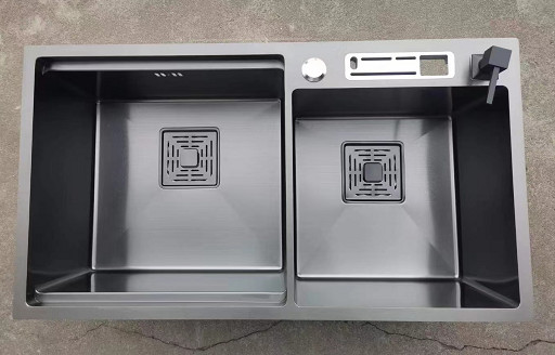 Shallow Stainless Steel Single Bowl Sink Stepped 304 Kitchen Double ...